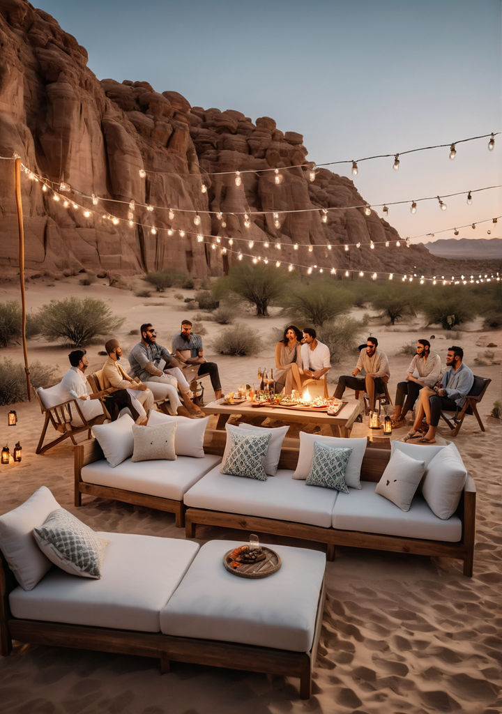 More people celebrate BBQ party in Desert with more sofa and... by ...