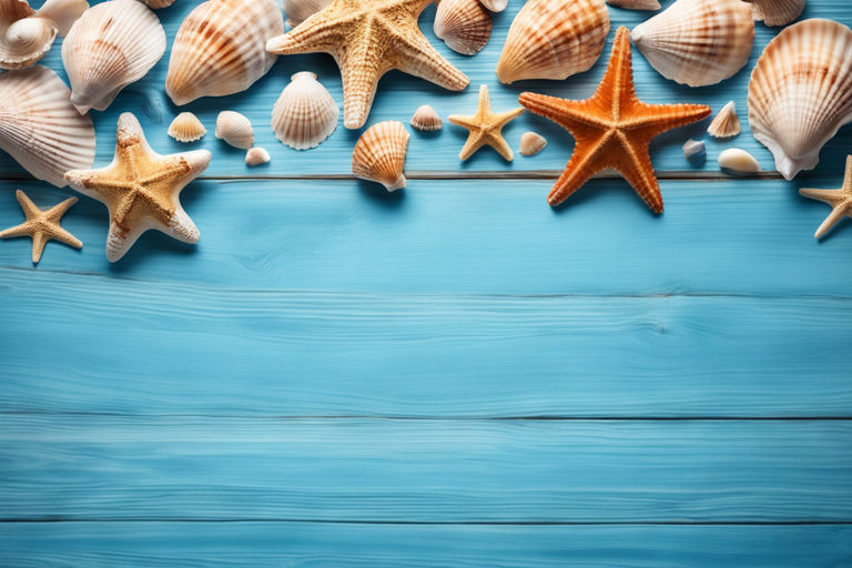 Background beach concept design shells by Run Lo - Playground