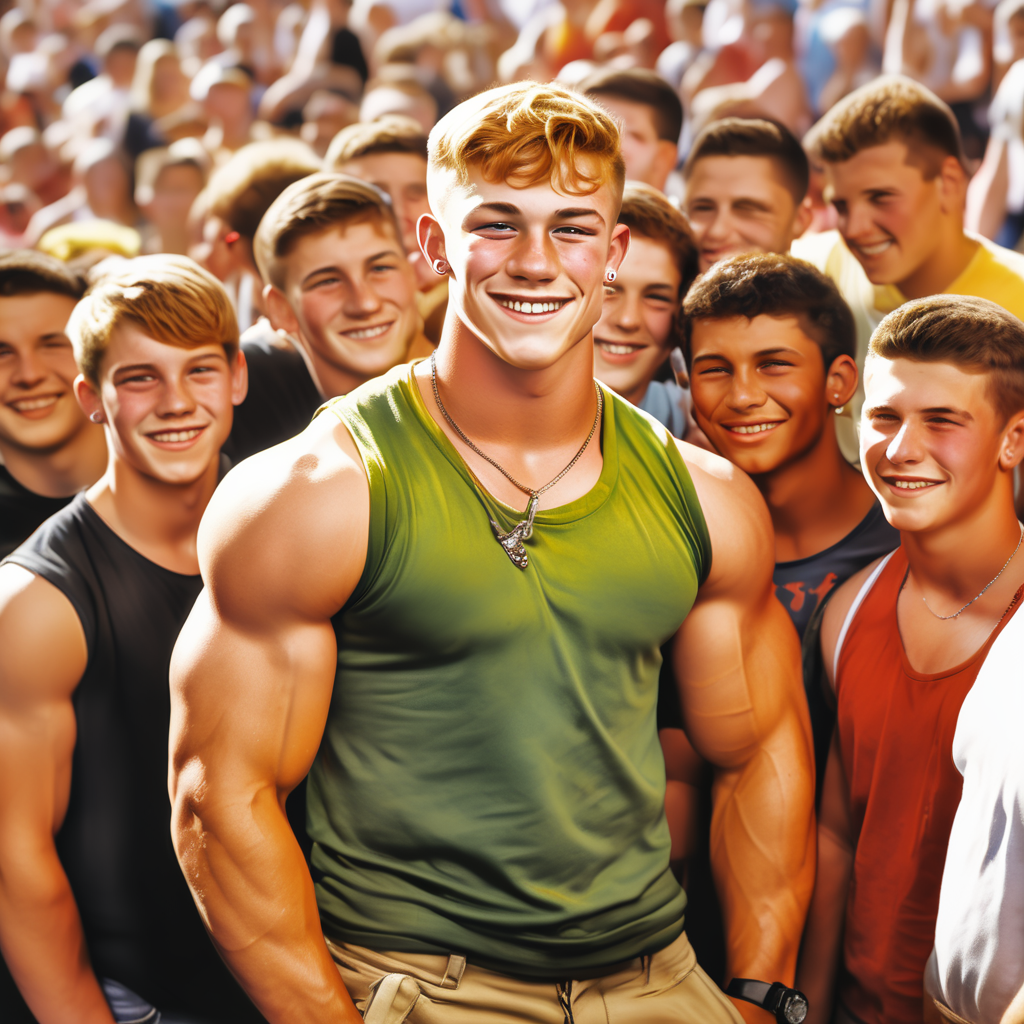Detailed photograph of Gigantic swole male teen bodybuilder.... by ...