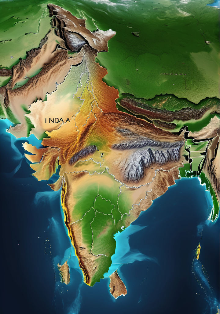 Satellite view of India by Raghav Gaopande - Playground