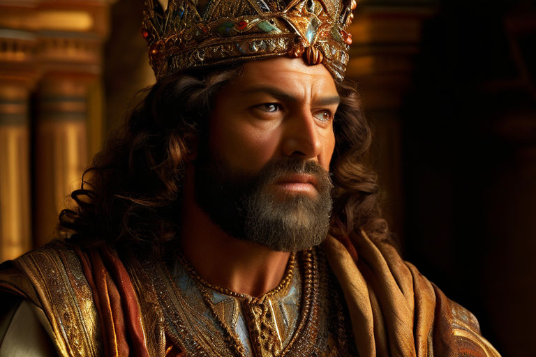 A close-up depiction of King Solomon by Vitoria Castro - Playground