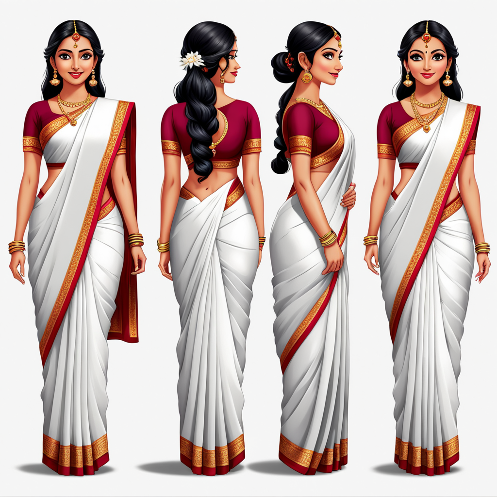 Generate Indian women hyper realistic 2D cartoon style chara... by Dhananjay Kumar - Playground