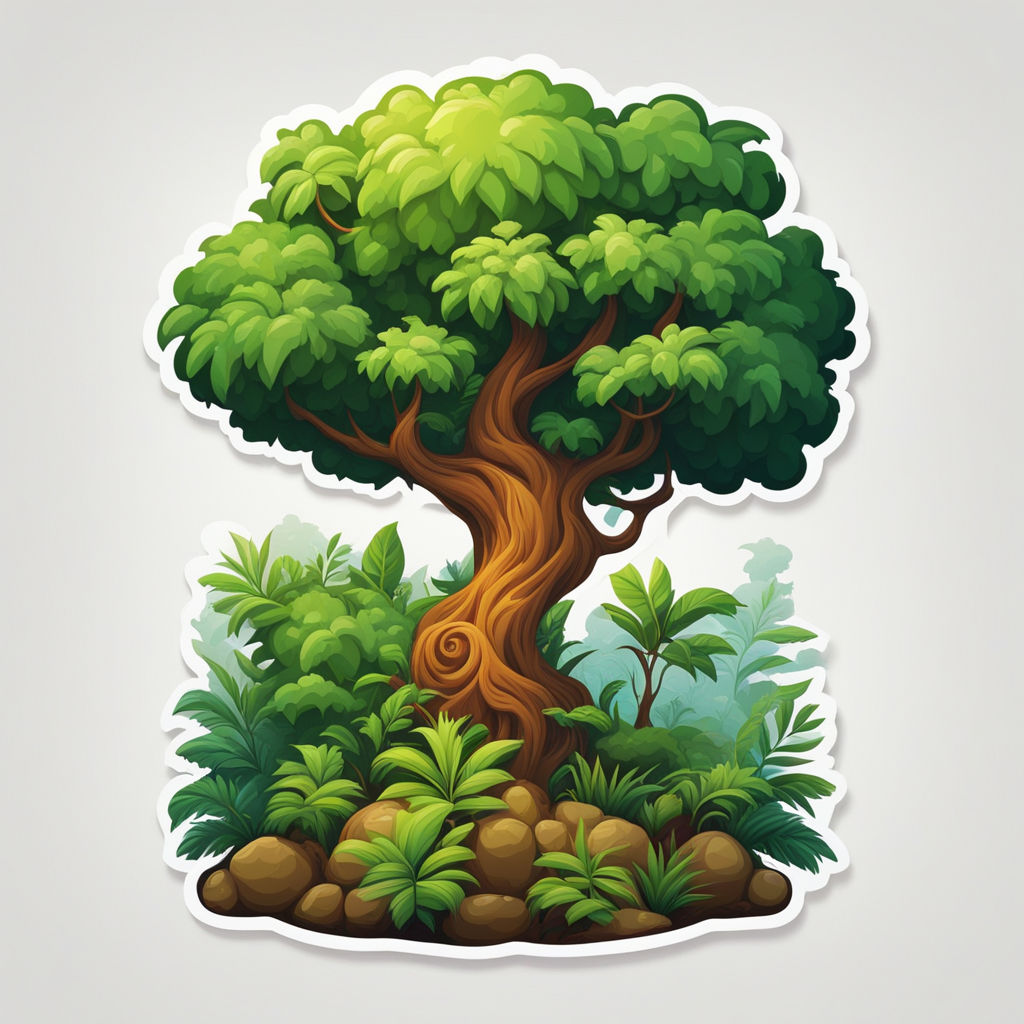 Cute cartoon individual jungle trees by Mark Terrey - Playground