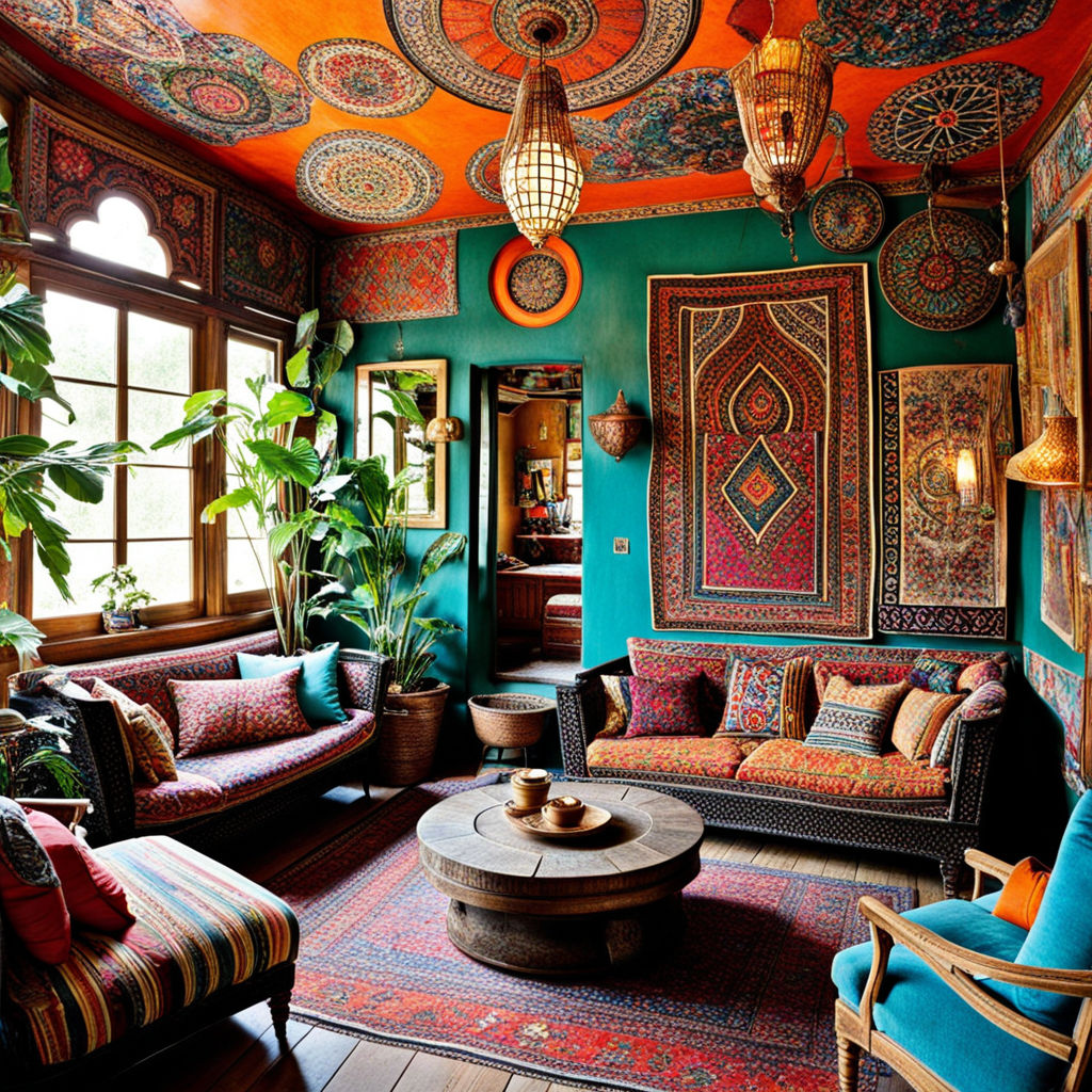 Bohemian style home interior design by Niloofar Mohamadzadeh - Playground