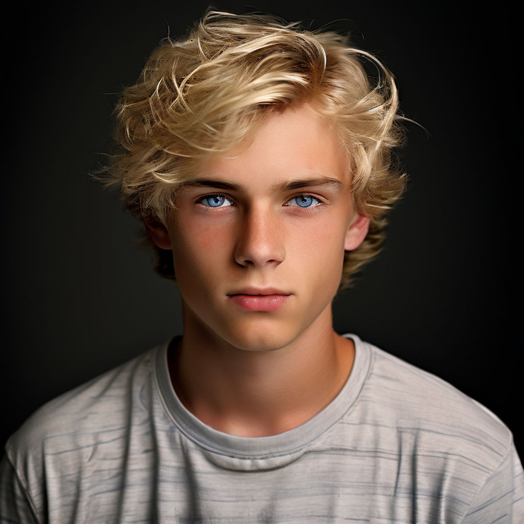 Portrait of a white teenage male by Jared Anderson - Playground