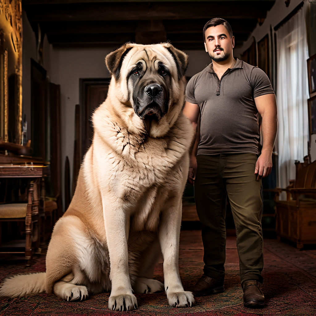 The giant-shaped kangal with a stern look is 5 by 키친타월 - Playground