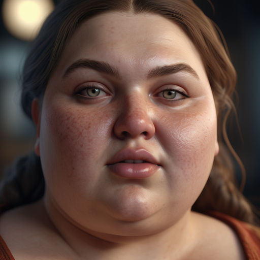 Create a realistic image of beautiful fat woman face by Sweety Megan ...