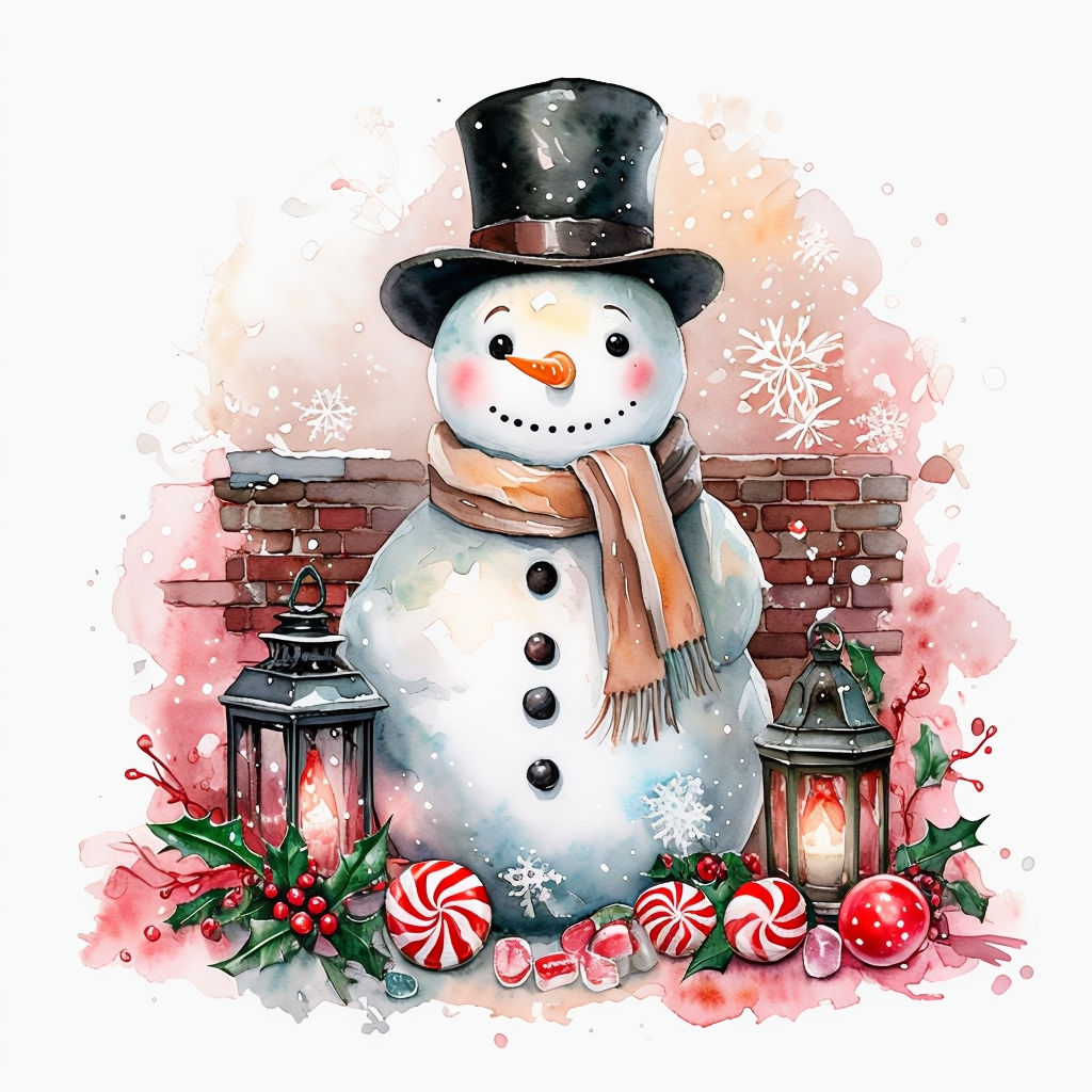 A large primitive Mr. Snowman with light muted colors by Deb Proxy ...