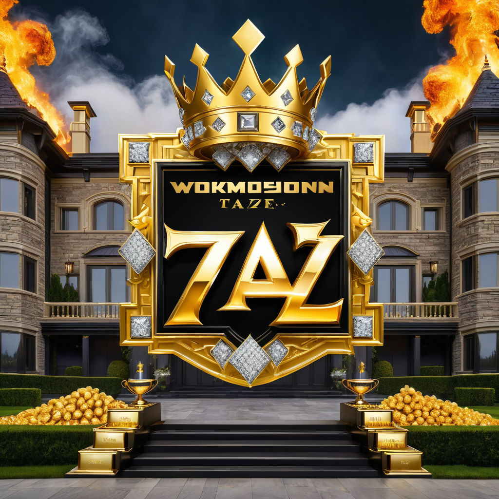 Taz Loc name logo on a huge mansion with a gold crown covere... by ...