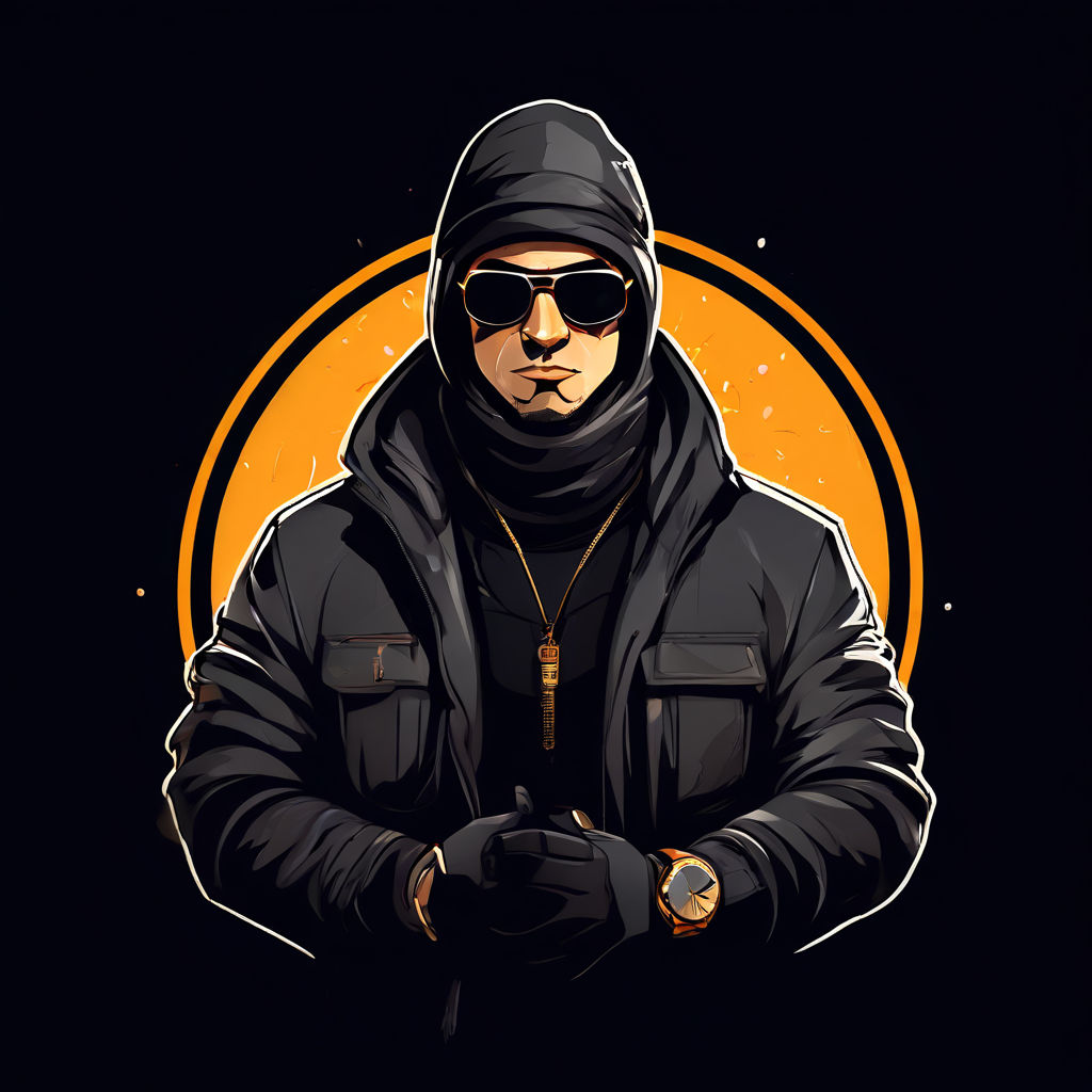 Profile picture with a gangster man standing with folded tat... by ...