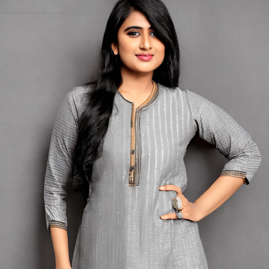 Full body picture of a south asian model wearing an all blac... by ...