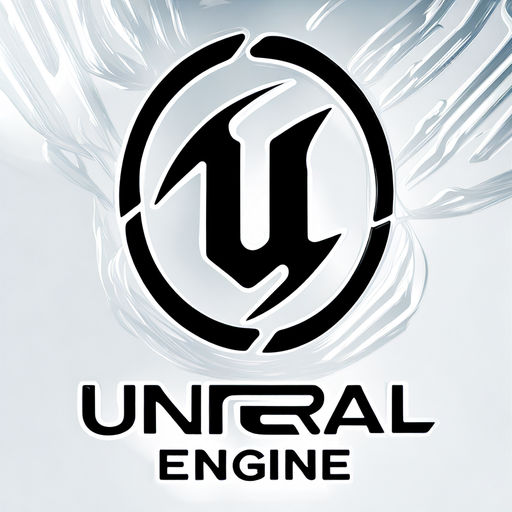 Unreal Engine logo crafted with hyperrealistic detail by Денис Лапин ...