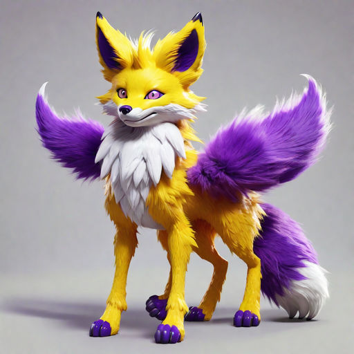 A bipedal fox-like Digimon. Most of its body is covered in y... by ...