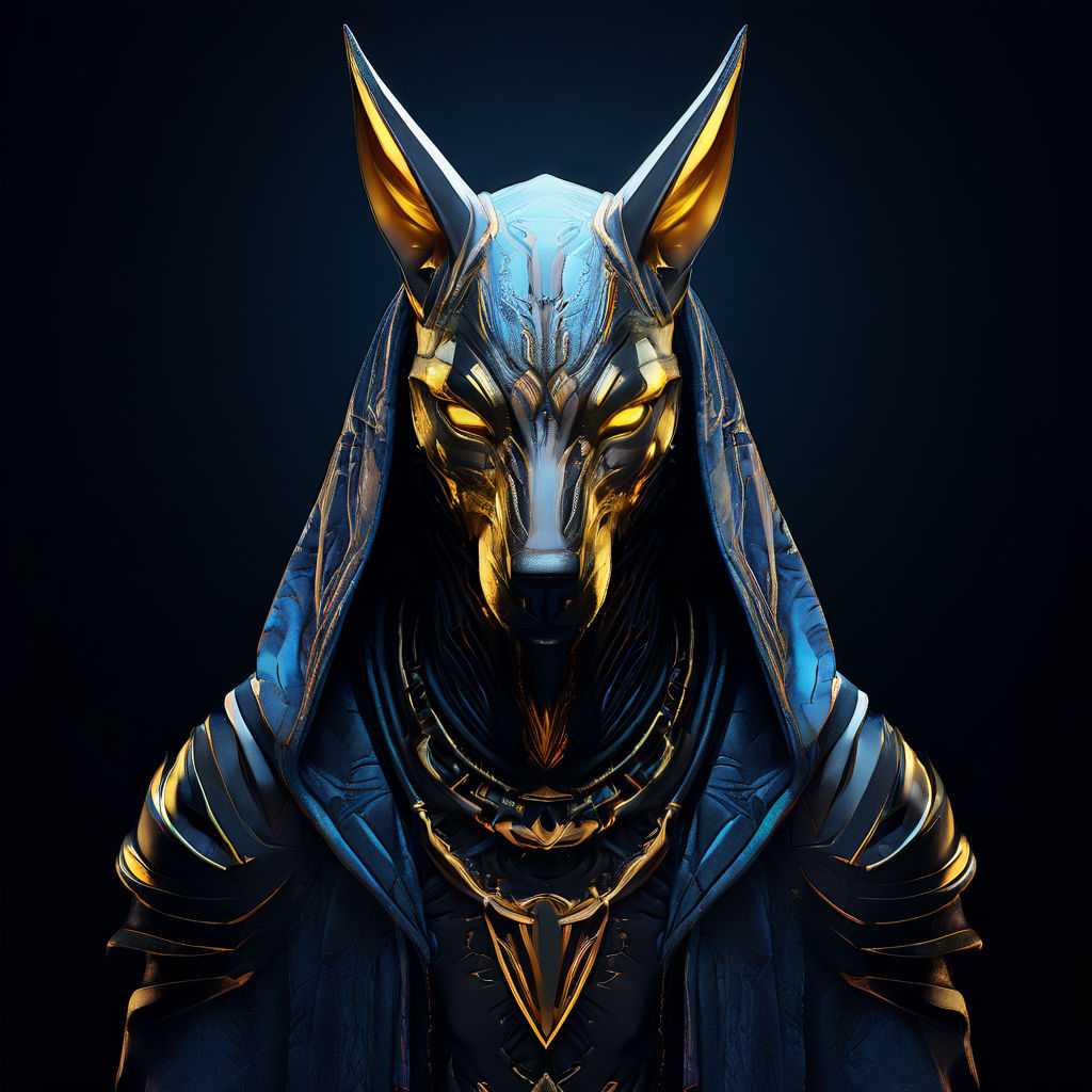 A logo design for a clothes brand looks like Anubis with tec... by ...