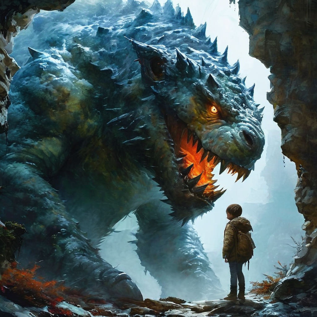 A monster taking it from a human by Anderson silva - Playground