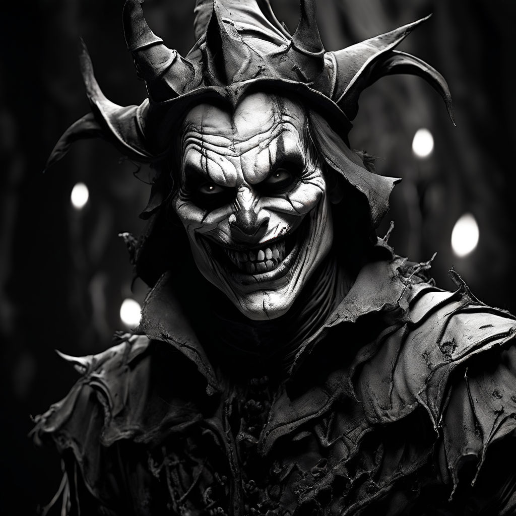 Evil horror jester sketch art by Syed Muzammil - Playground