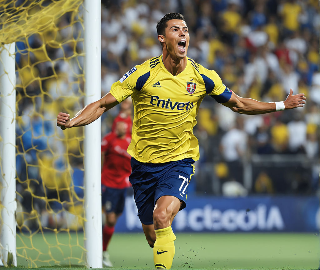 A dynamic vector art captures a Cristiano Ronaldo football p... by Ahmed Hassnien - Playground