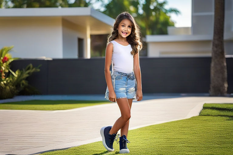 Full body picture of a beautiful young preteen Latina dresse... by ...