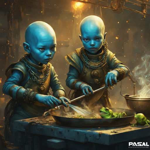 Concept art illustration of two bald female baby aliens with... by ...