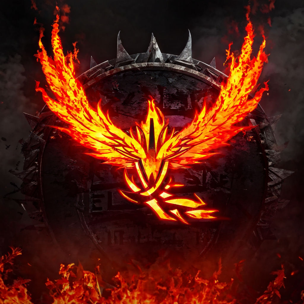 Gaming clan avatar featuring a mythical fire phoenix rising ... by ...
