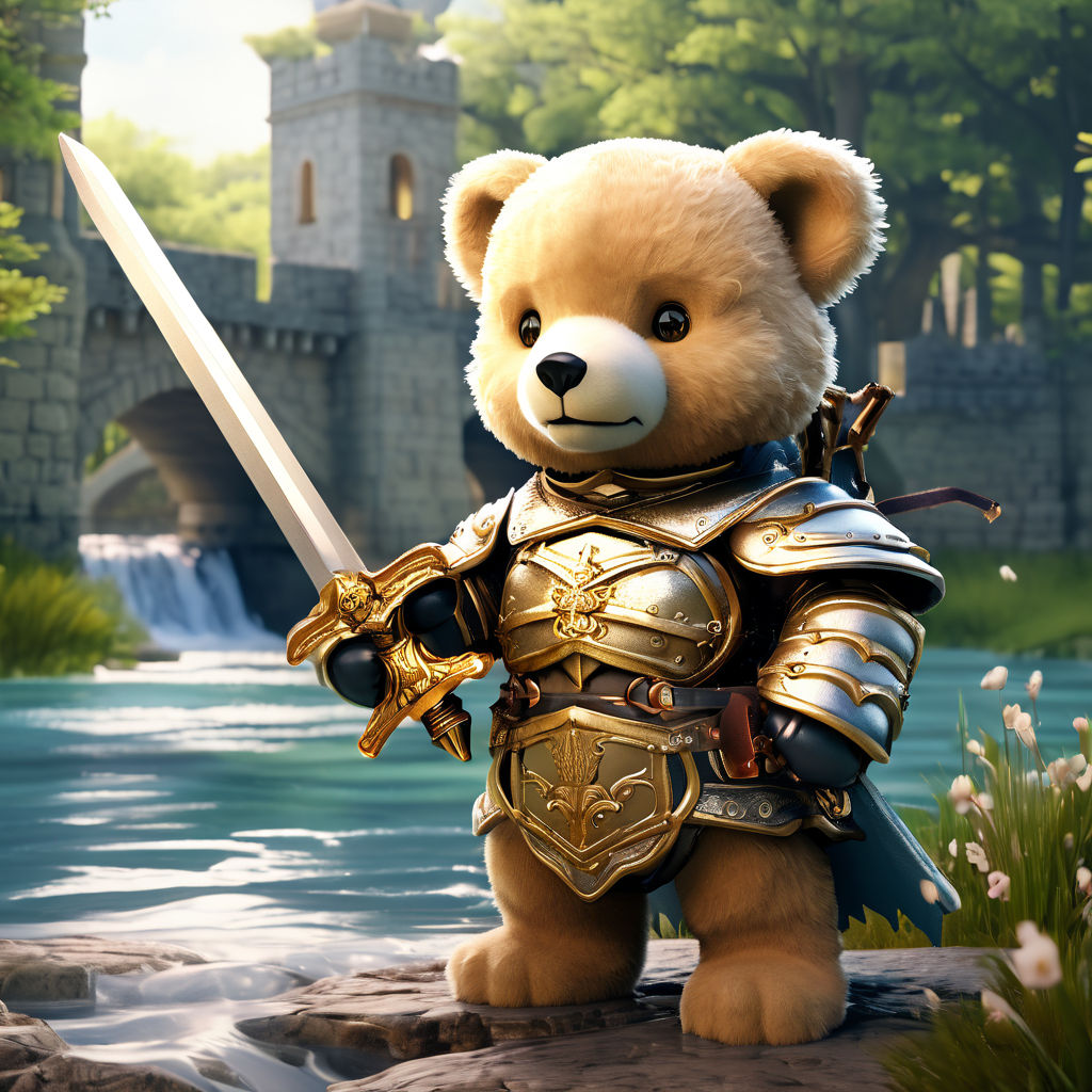 Teddy bear knight by Александр Меркушев - Playground