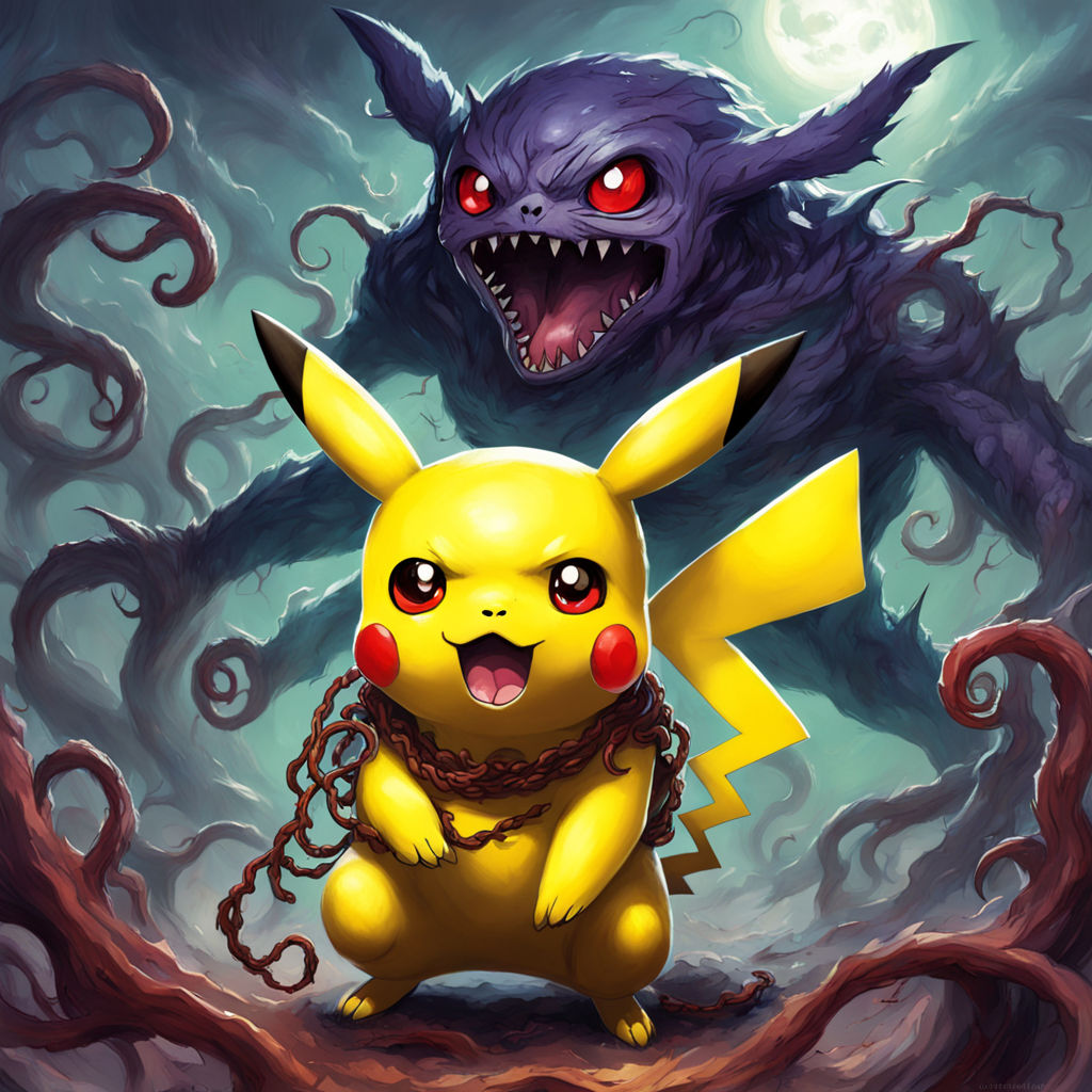 Pikachu becomes eldritch horror creature by Cerycos - Playground
