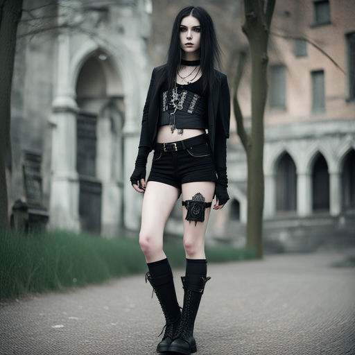 Sexy goth girl wearing shorts by al3 gl0 - Playground