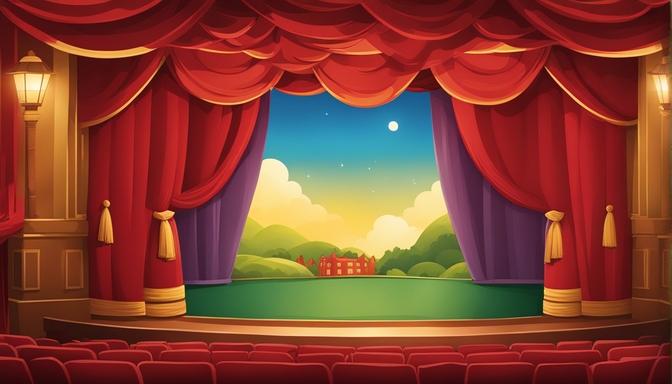 Cartoon theater stage for kids by Anna - Playground