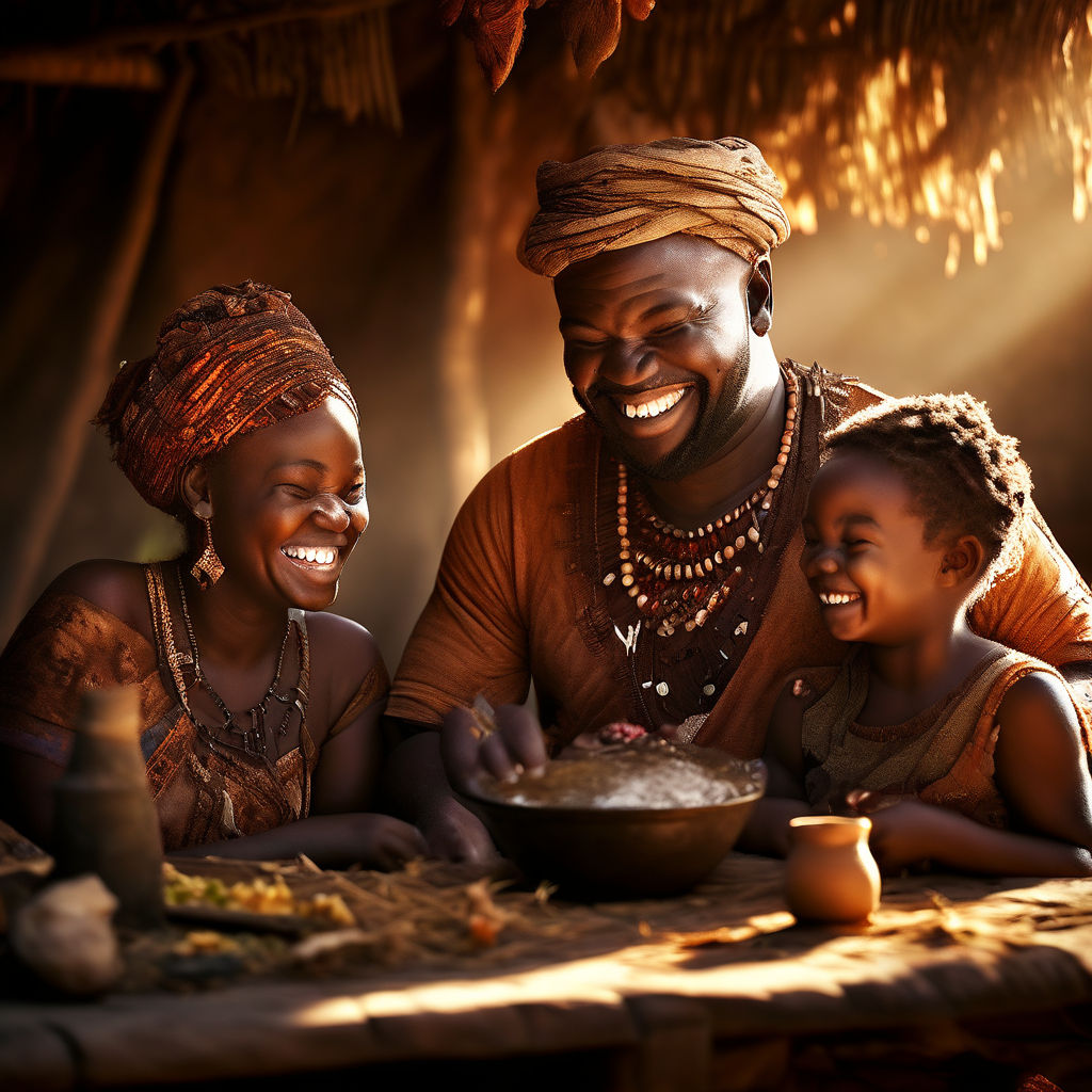 African family in traditional dress by Robb - Playground