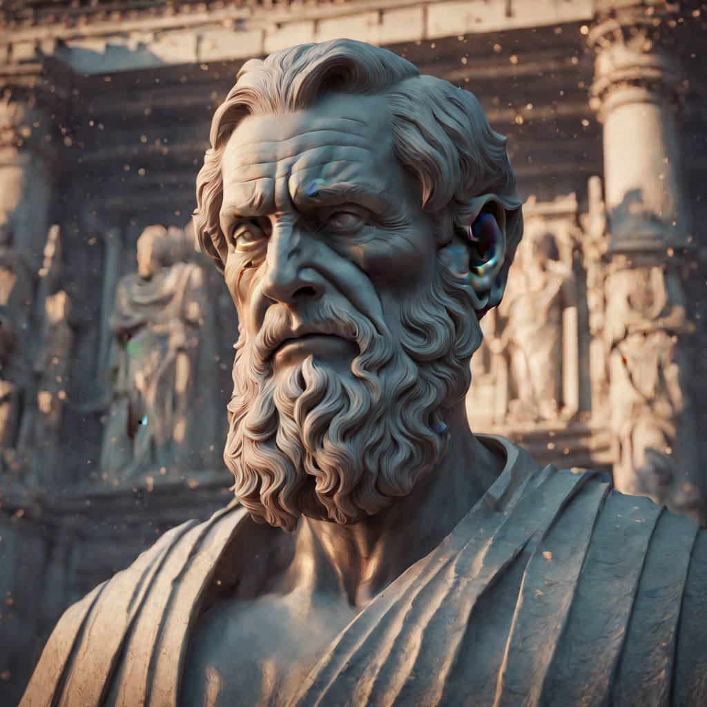 Seneca philosopher statue by W.A. den Houter - Playground