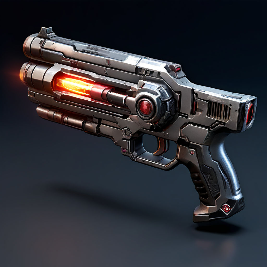 Sci fi blaster gun with blade by Mooeb Rehmanwala - Playground