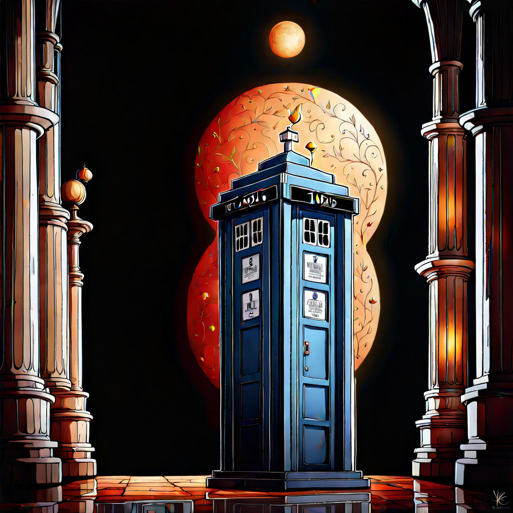 The tardis as a seamlessly repeatable pattern with art nouve... by ...