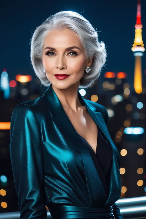 A mesmerizing silver-haired lady with an impeccable sense of... by ...
