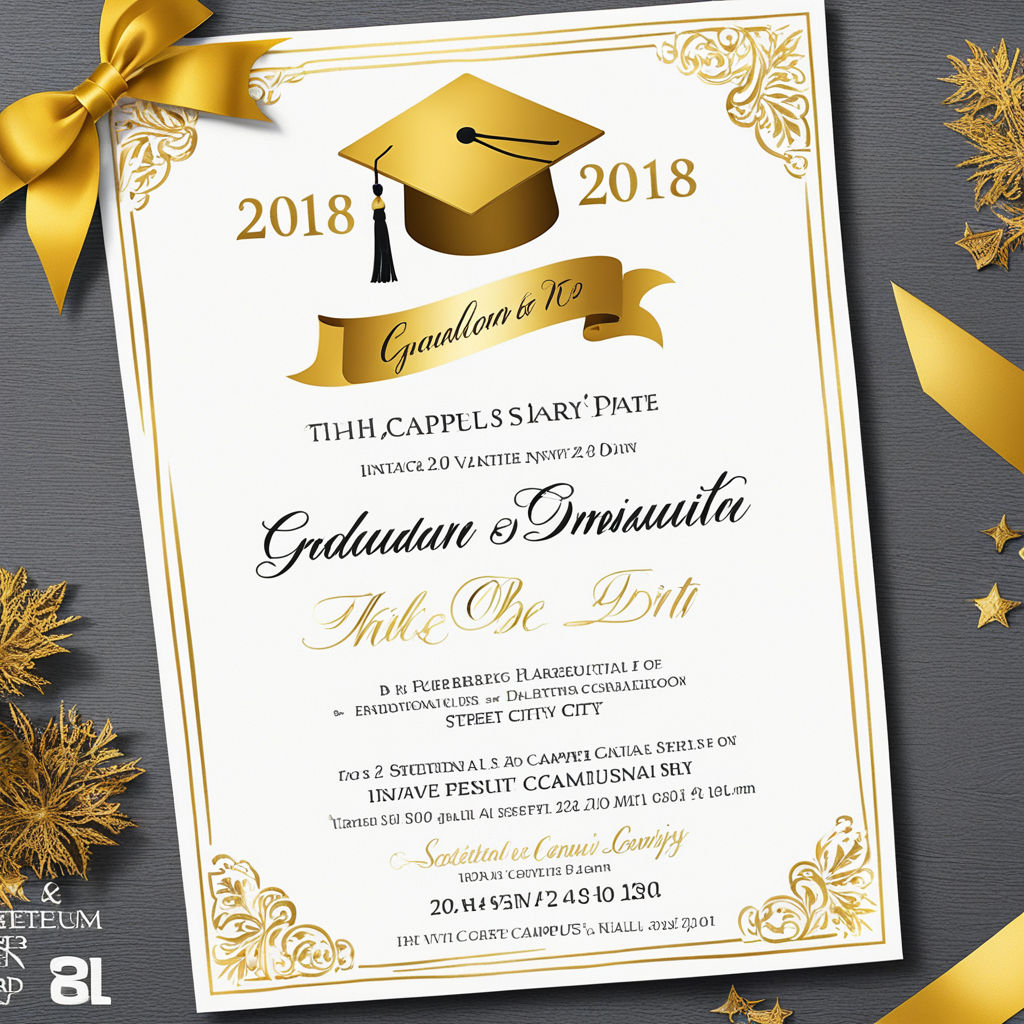 Graduation party invitation for the Class of 2018. The desig... by ...