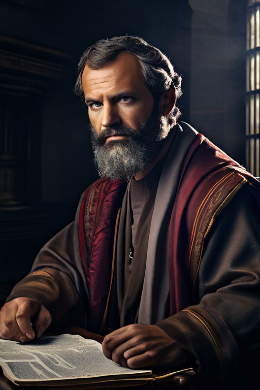 An hyperrealistic image of Apostle Paul in the bible dressed... by UNCLE KM ROBERT A. ISRAEL ...
