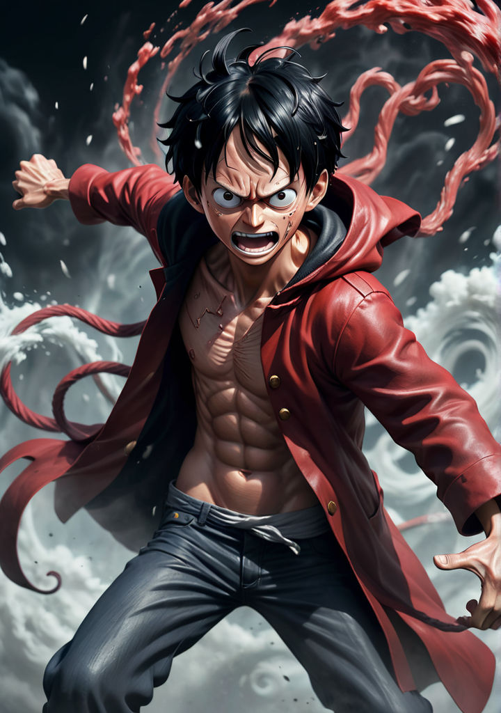 Monkey D. Luffy from One Piece captured in an epic Steven Sp... by 涼太 - Playground