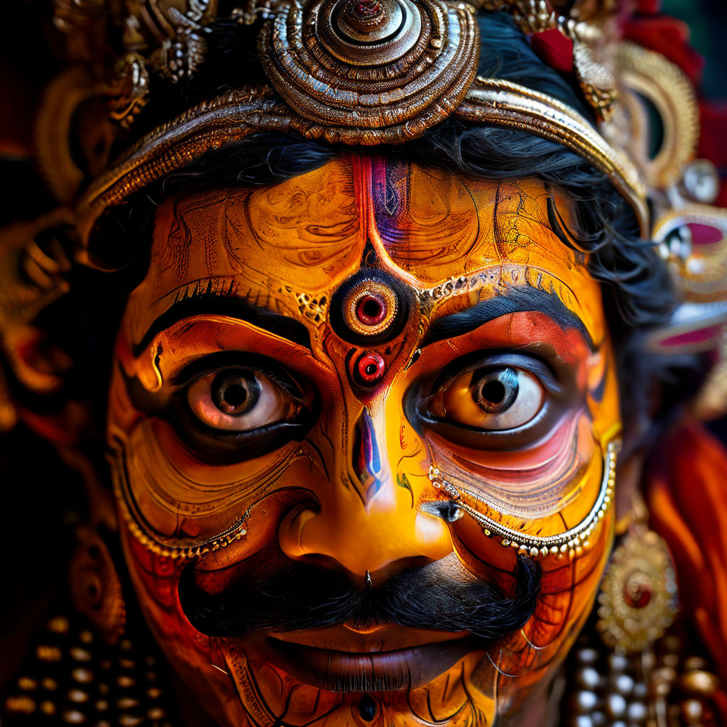 Close-up frontal view of Lord Jagannath by Rahul Vanjale - Playground