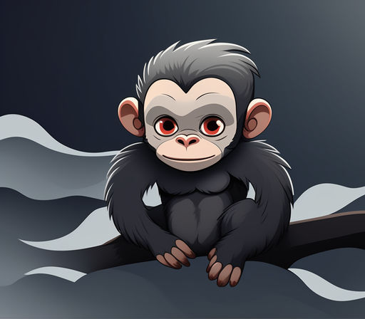 A muscular baby monkey with red hair by james hill - Playground