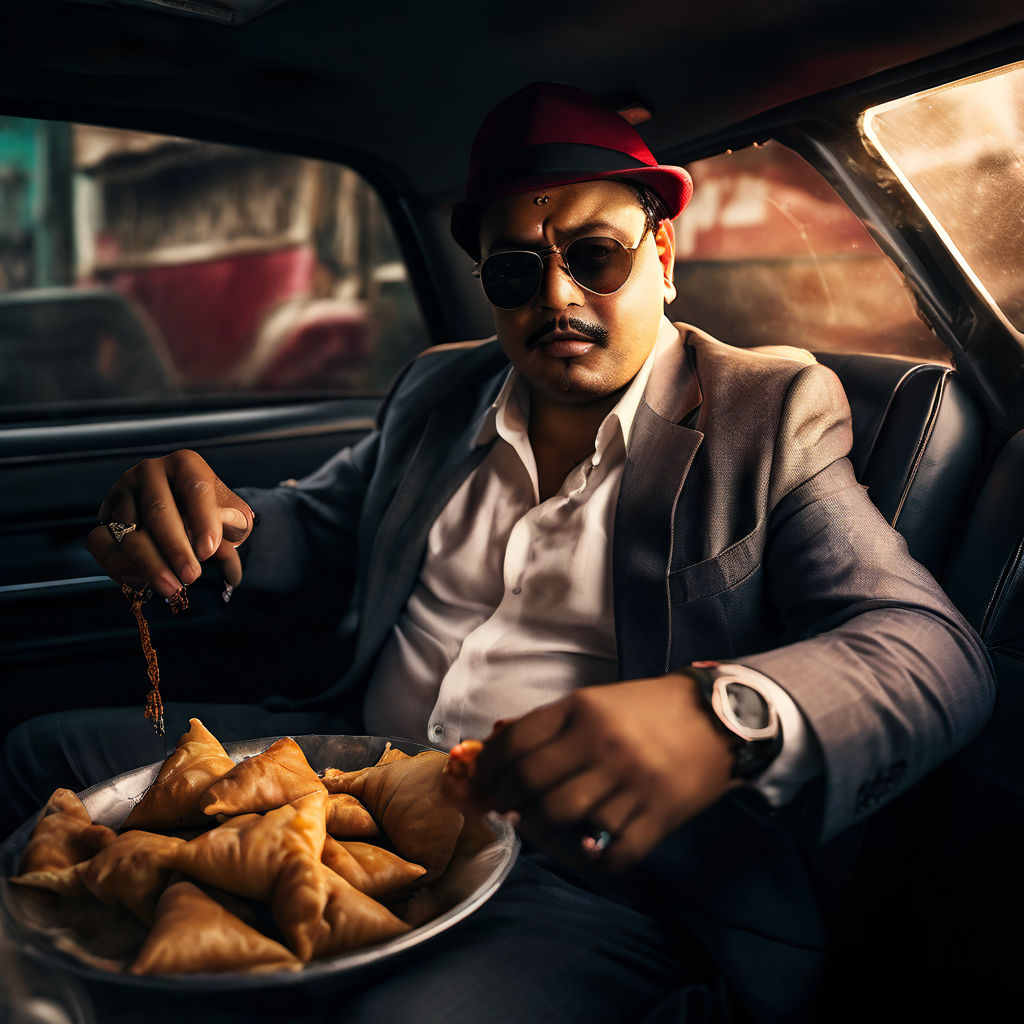 Gangster eating samosa and chilling in a car by Anjith Krishnan ...