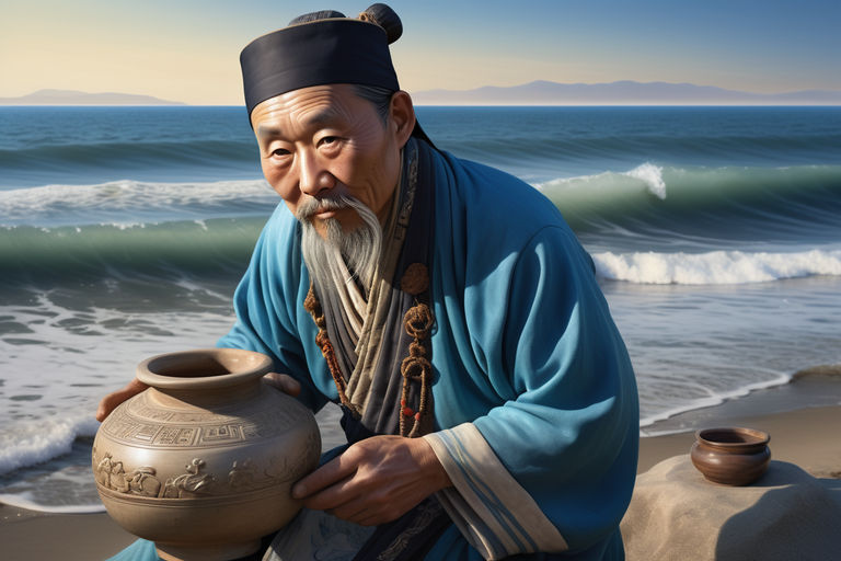 Hyper-realistic portrait of an ancient Chinese merchant clas... by ...