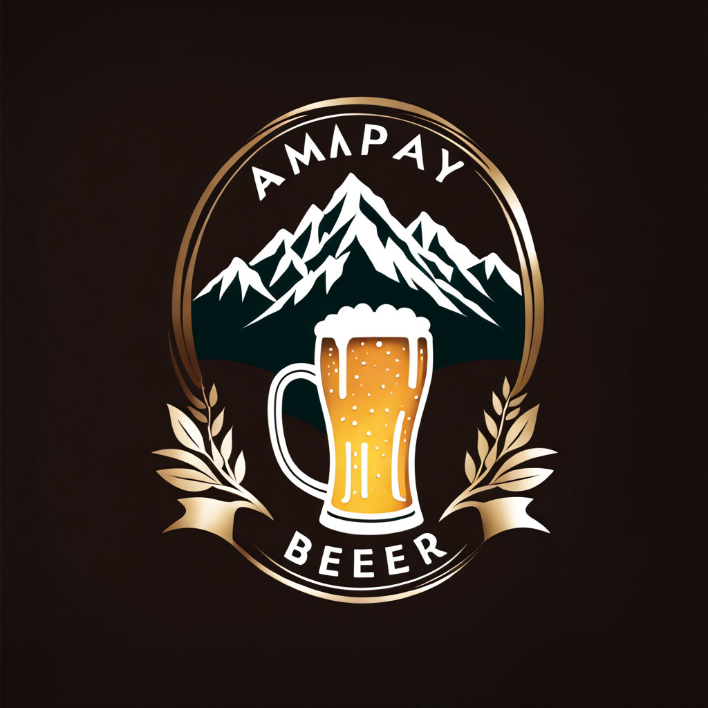 Logo brand create the description: The "AMPAY BEER" logo is... by ...