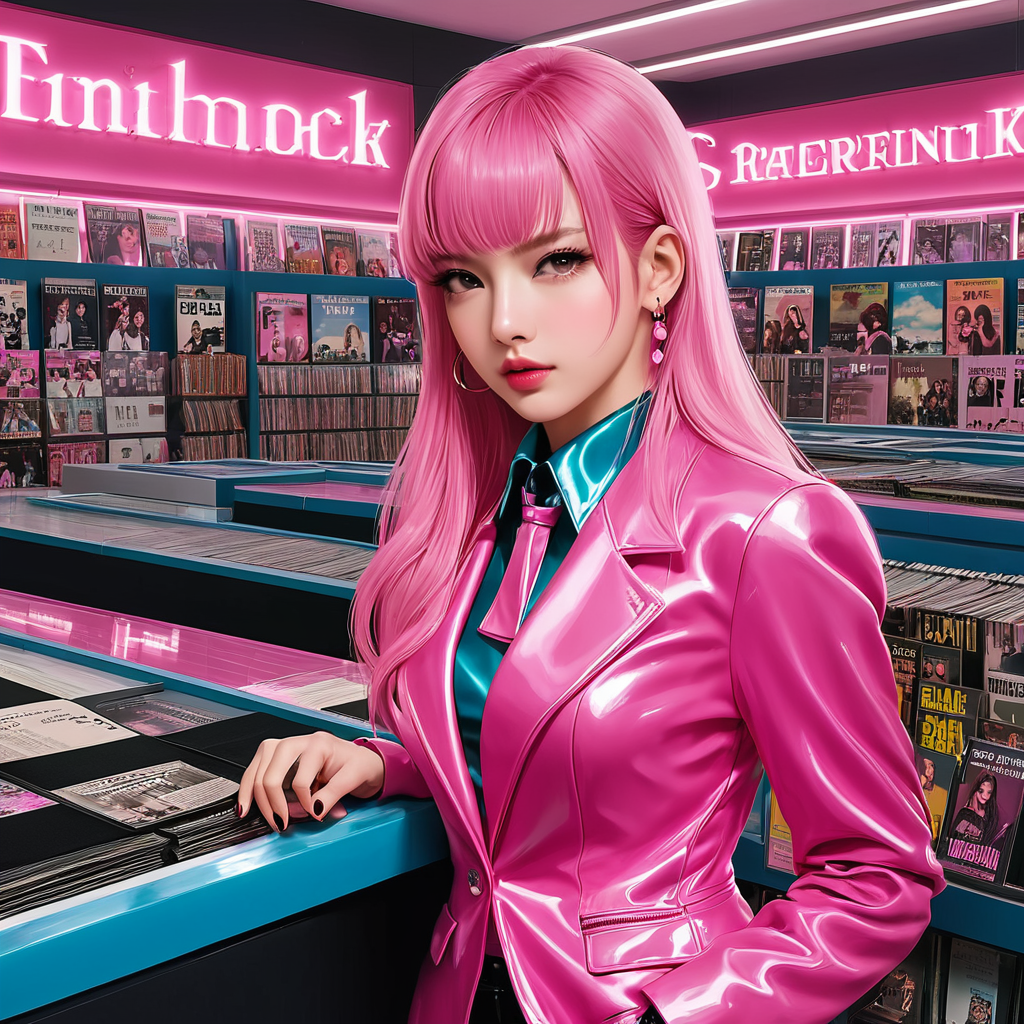 Lisa blackpink wears a patent leather pink suit in a record ... by ...