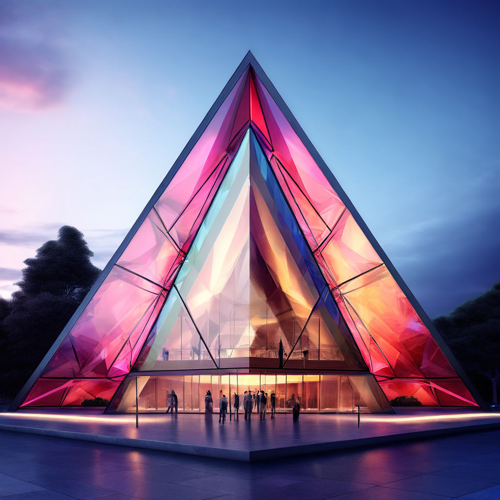 Edificio rectangular con un techo con forma de prisma triang... by Joaquín Vera Bolaños - Playground