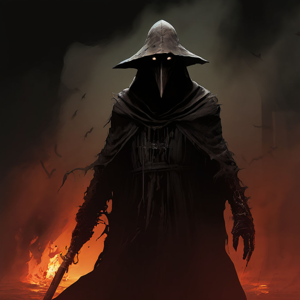 A dramatic illustration of SCP-049 by Urixan YT - Playground