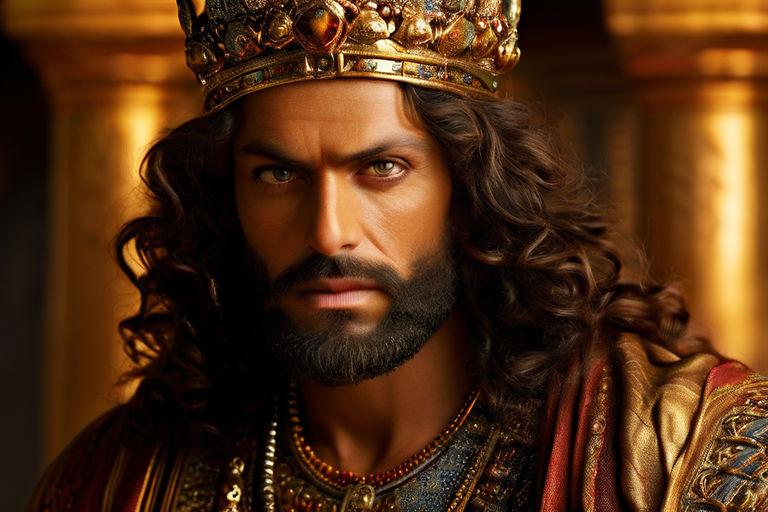 A close-up depiction of King Solomon by Vitoria Castro - Playground