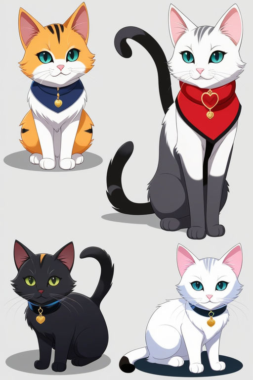 6 types of stray cat character designs in various styles by 원더냐옹쓰 ...