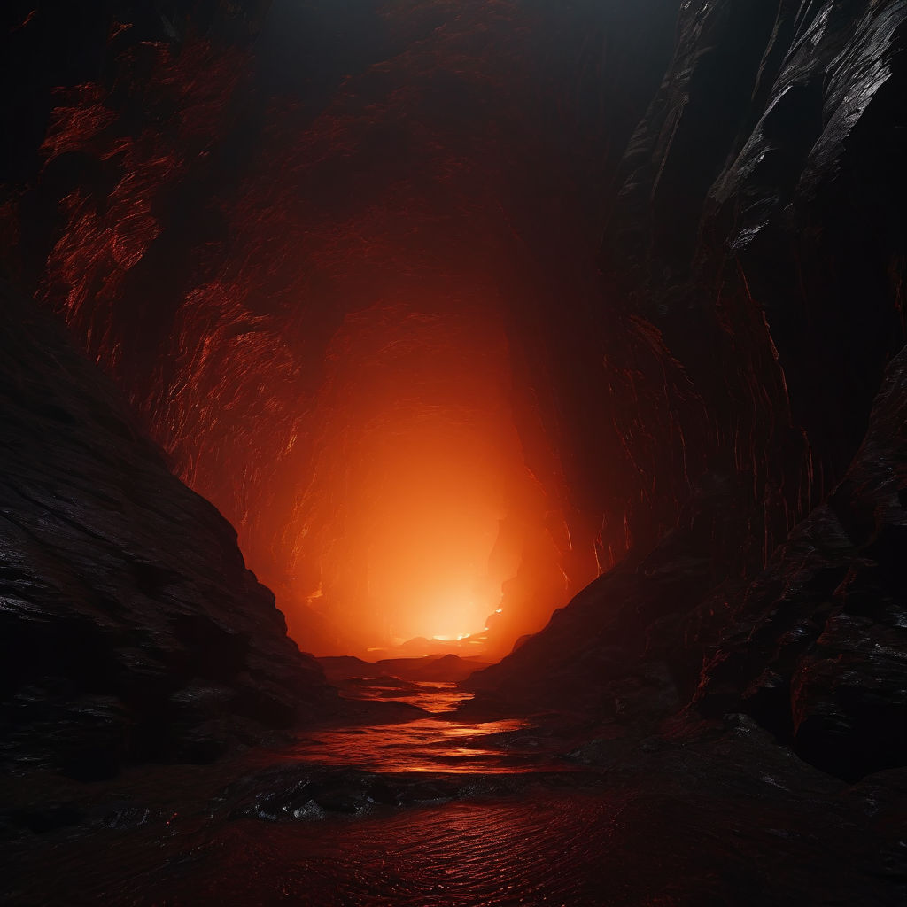 Huge closeup the inside dark cave 3d effect colours deep dep... by ...