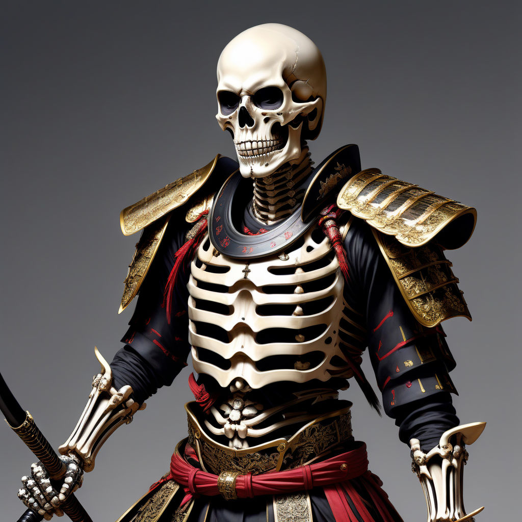 Skeleton clad in traditional samurai armor by Chetan Srivastava ...