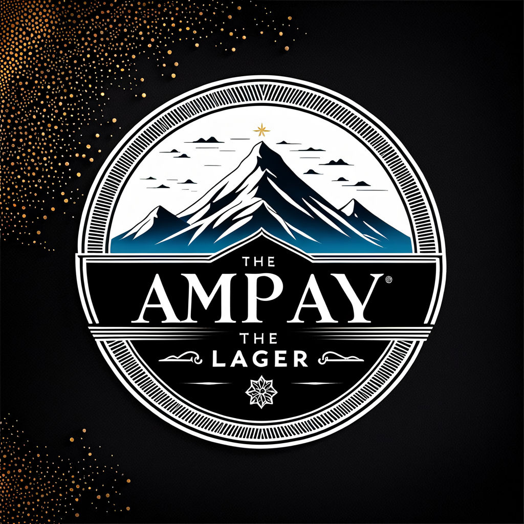 Logo brand create the description: The "AMPAY LAGER" logo i... by ...