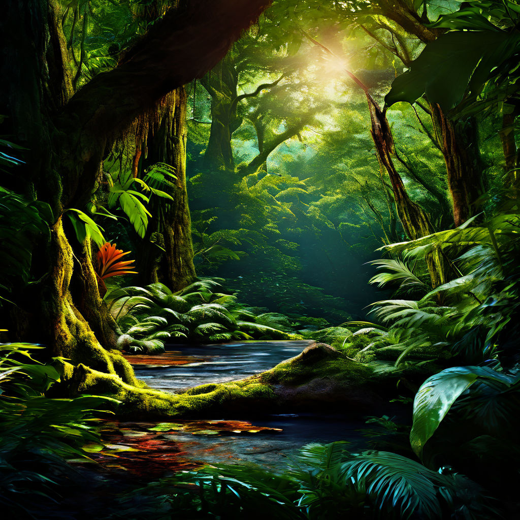 Dense jungle teeming with an array of world animals by Inderjeet Singh ...